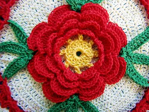 Ravelry: Country Rose Decorative Potholder pattern by Elizabeth Ann White