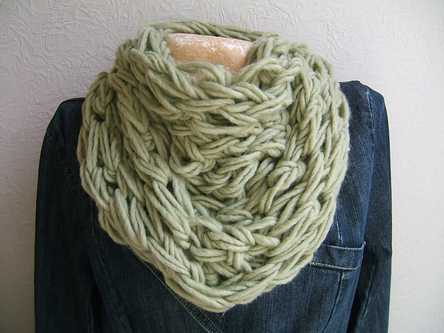 Ravelry: "Pine Needle" Cowl Effect Neck Warmer pattern by Lorraine Hearn