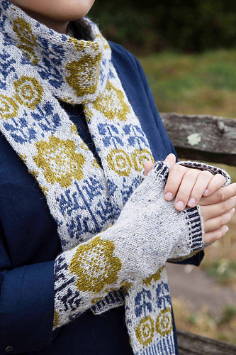 Ravelry: Nordic Flowers Scarf pattern by Martin Storey