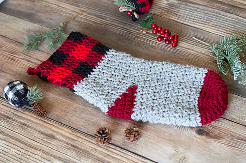 Ravelry: Chunky Plaid Topped Stocking pattern by Bethany Dearden