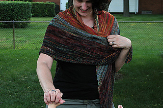 Ravelry: Easy 5-6 Skein Koigu Shawl pattern by Knit a Round Yarn Shop