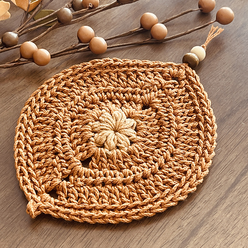 Ravelry: Autumn Chestnut Leaves Coaster pattern by Beverly Harbaugh