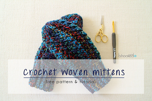 Ravelry: Woven Mittens pattern by B.Hooked Crochet & Knitting