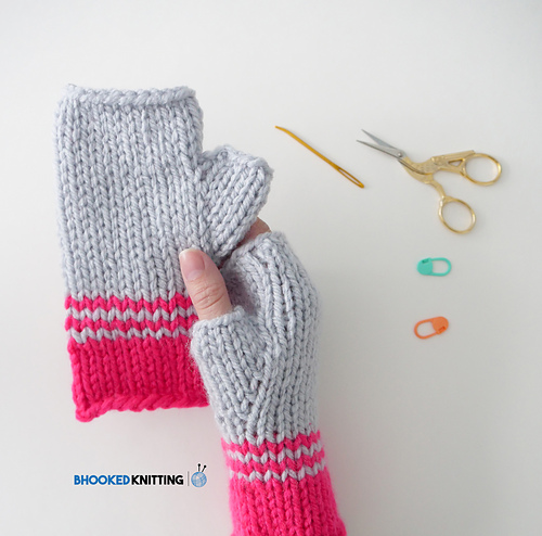 Ravelry: Basic Knit Hand Warmers pattern by B.hooked Knitting