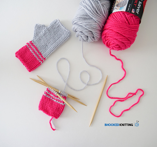 Ravelry: Basic Knit Hand Warmers pattern by B.hooked Knitting