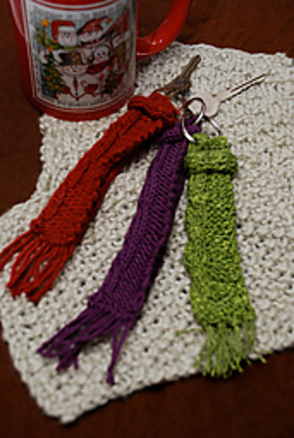Ravelry: Cable Knit Key Ring pattern by Linda Heins