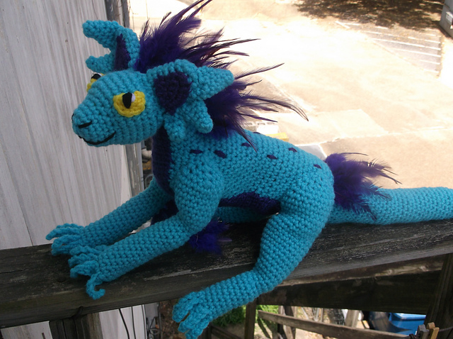 Ravelry: Feathered Cat Lizard Creature pattern by Beverley K. Melillo