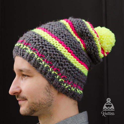Ravelry: Neon Pop Bobble Hat pattern by Bored Knitless!