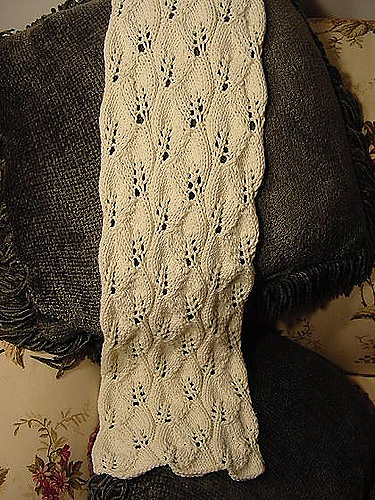 Ravelry: #35 Lace Leaf Scarf pattern by Shirley Paden