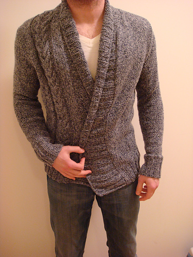 Ravelry: Men's One Cable Cardigan pattern by Josh Bennett