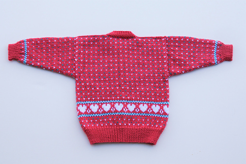 Ravelry: Sweet Hearts Fair Isle Baby Cardigan pattern by Bridget Pupillo