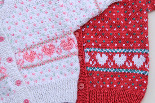 Ravelry: Sweet Hearts Fair Isle Baby Cardigan pattern by Bridget Pupillo