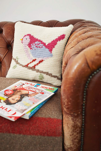 Ravelry: Bird Cushion pattern by Little Doolally