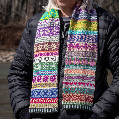 Ravelry: My colorful fair isle scarf pattern by Aletta Boleyn