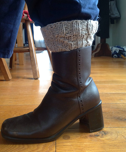 Ravelry: Not Quite Cabled Boot Cuff/ Boot Topper pattern by Amanda J. Smith