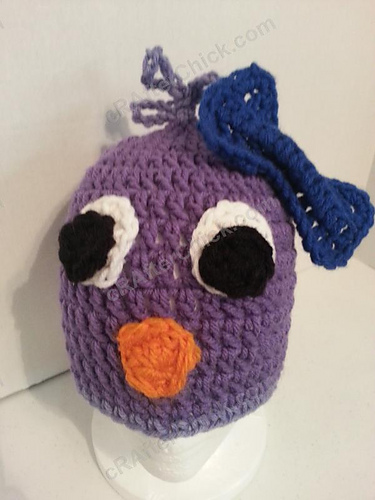 Ravelry: Rochelle's Pretty Purple Chick Beanie pattern by Niki Wyre
