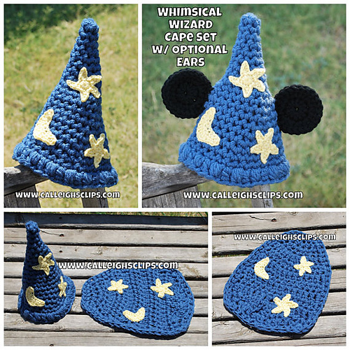 Ravelry: Whimsical Wizard Cuddle Cape Set pattern by Elisabeth Spivey