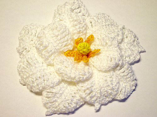 Ravelry: White Gardenia Flower pattern by Camelia Shanahan