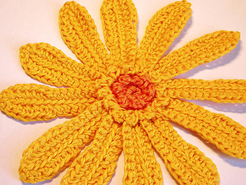 Ravelry: Yellow Daisy Flower pattern by Camelia Shanahan