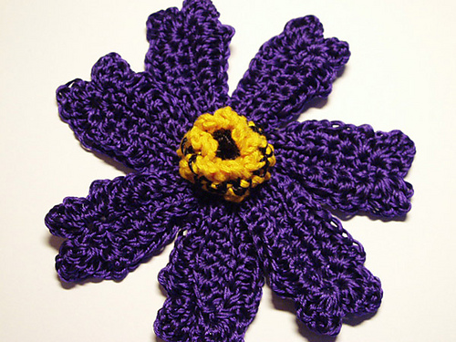 Ravelry: Purple Daisy Flower pattern by Camelia Shanahan