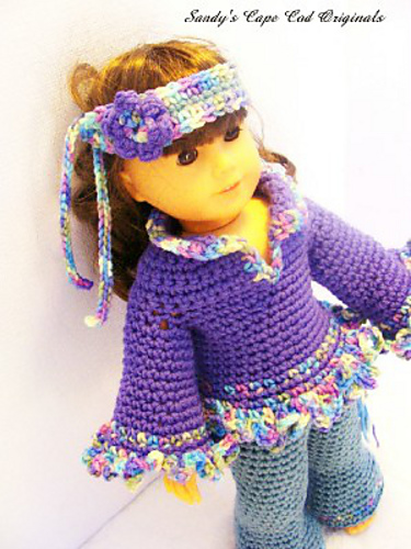 Ravelry: that 70's look 18in doll outfit pattern by Sandy Powers