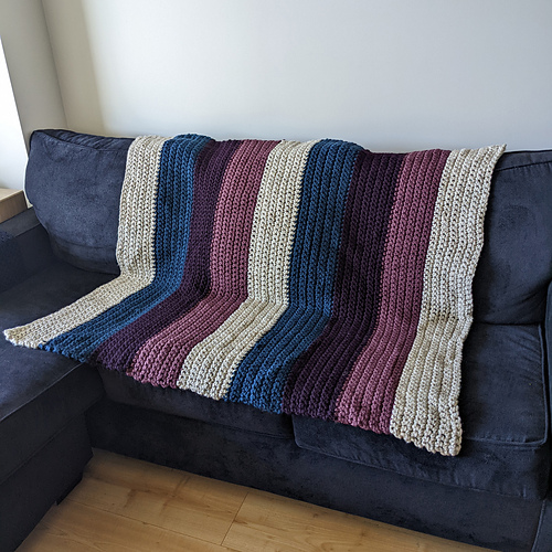 Ravelry: Vervain Throw Blanket pattern by Capulet Stitches