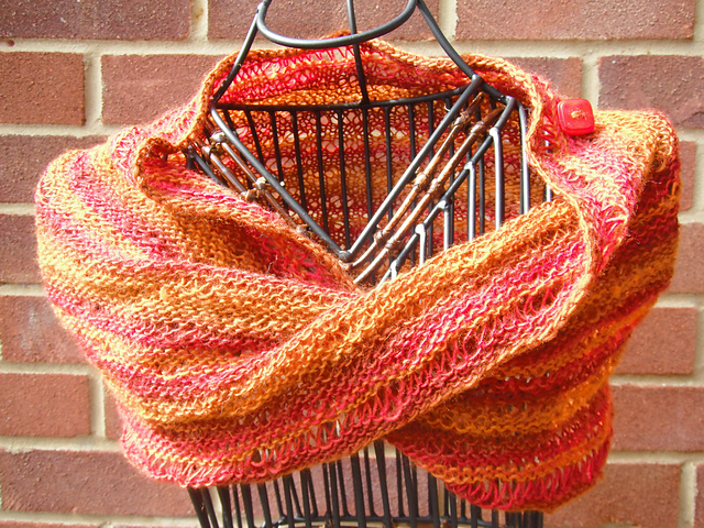 Ravelry: Fiery Moebius Cowl pattern by Carol Ibbetson