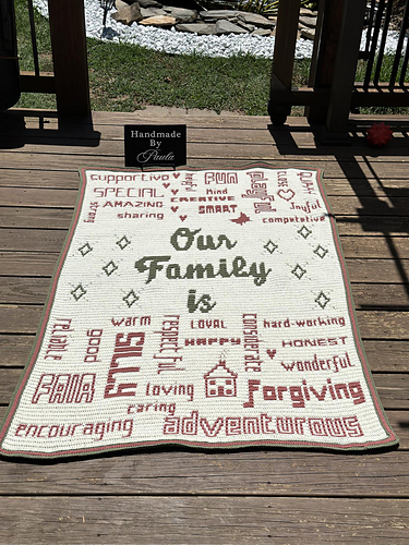 Ravelry: Family Mosaic Overlay Blanket/Throw pattern by Carol Webster