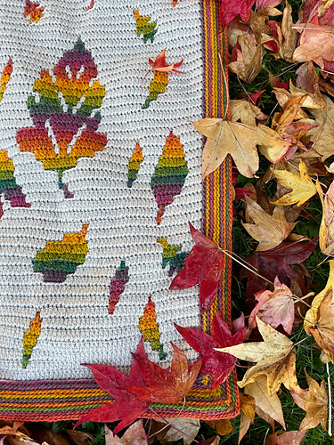 Ravelry: Falling Leaves Mosaic Overlay Blanket/Throw pattern by Carol ...