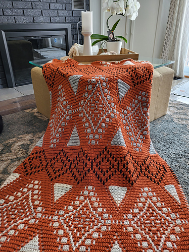 Ravelry: Diamond Vibes Mosaic Overlay Blanket/Throw pattern by Carol ...