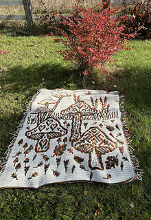 Ravelry: Freddy's Mushroom Forest Blanket/Throw pattern by Carol Webster