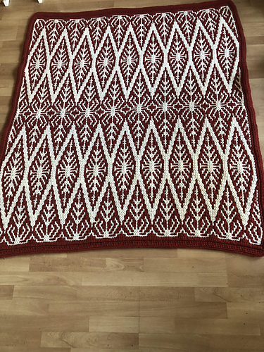 Ravelry: Simply Diamonds Mosaic Overlay Blanket pattern by Carol Webster