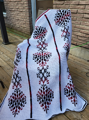 Ravelry: Amazing Braids Mosaic Overlay Blanket pattern by Carol Webster