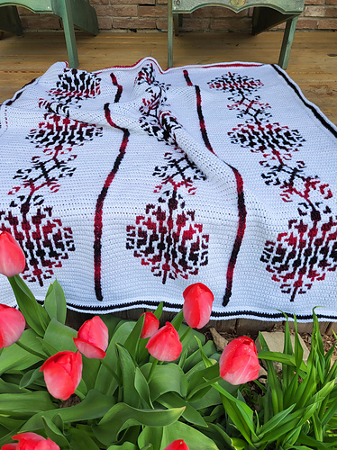 Ravelry: Amazing Braids Mosaic Overlay Blanket pattern by Carol Webster