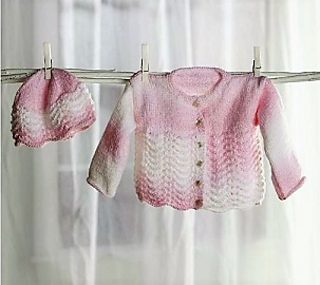 Ravelry: Ripple & Fan Cardigan and Cap pattern by Premier Yarns Design Team