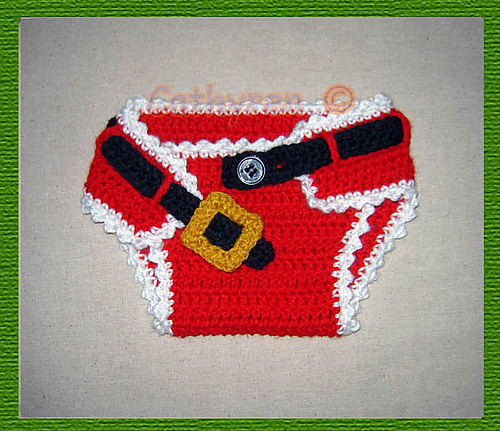 Ravelry: Baby Santa Diaper Cover with adjustable Belt pattern by Cathy Ren