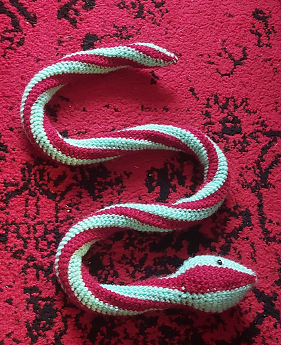 Ravelry: Piper the Peppermint Snake pattern by Chanel Beauchamp