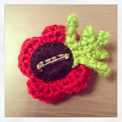 Ravelry: Remembrance Poppy Brooch pattern by Care Campbell