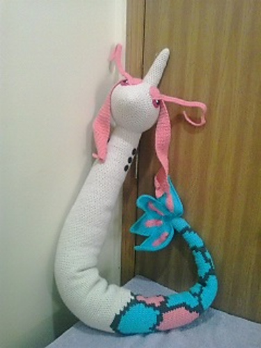 Ravelry: #350 Large Milotic (Pokemon) pattern by Christjan Bee