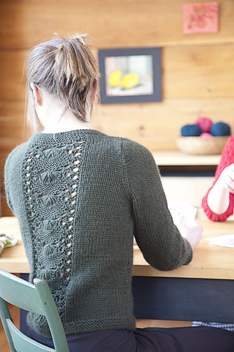 Ravelry: Ariosa Back Lace Panel Cardigan pattern by Cecily Glowik MacDonald