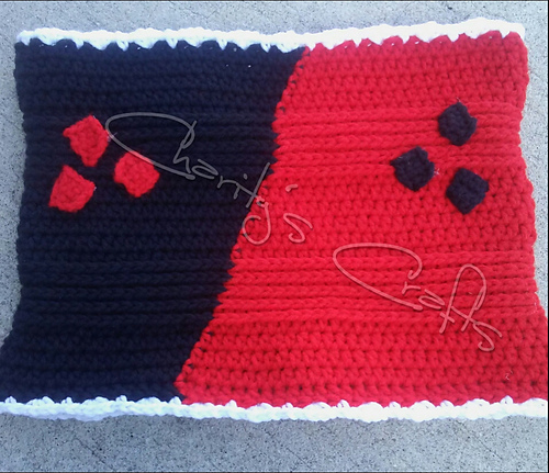 Ravelry: HarleyQuinn inspired Cowl pattern by Charity Fausnaught