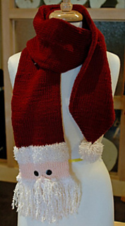 Ravelry: Knitted Santa Scarf pattern by Christy Fisher