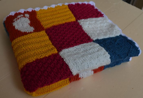 Ravelry: Textured Blocks Baby Blanket pattern by Stephany Lein