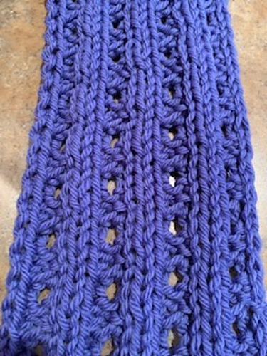 Ravelry: Yarn Over Mock Cable Scarf pattern by Louis Chicquette