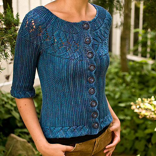 Ravelry: chikka's vine yoke cardigan