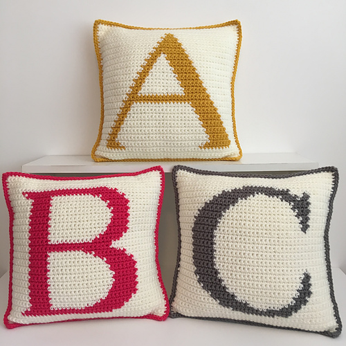 Ravelry: Alphabet Cushion pattern by Chloe Bailey