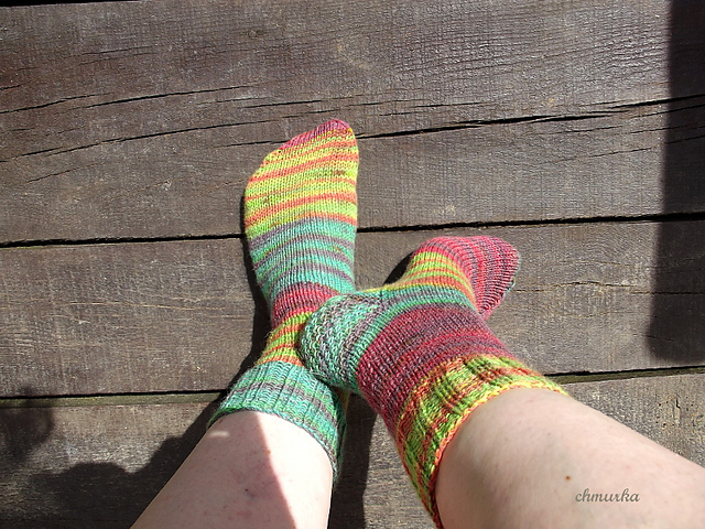 Ravelry: chmurkaa's Almost self striping socks