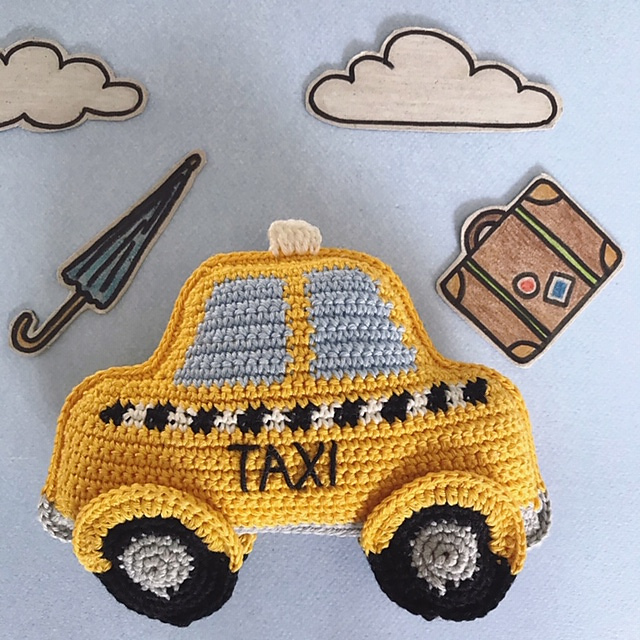 Ravelry: Taxi Cab & Police Car pattern by Christel Krukkert