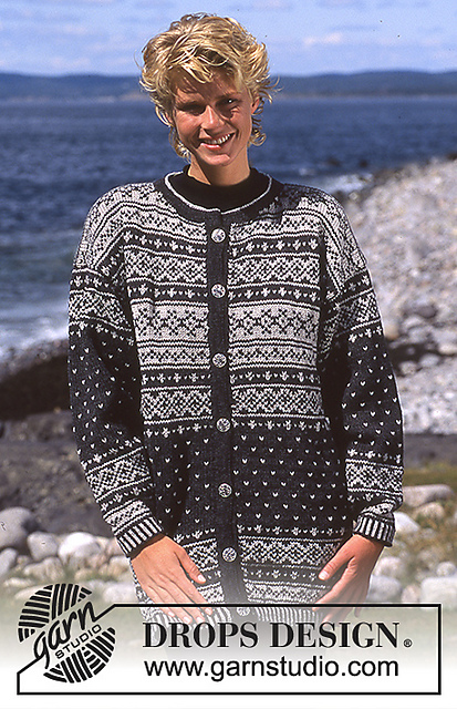 Ravelry: 39-30 jacket with pattern borders pattern by DROPS design