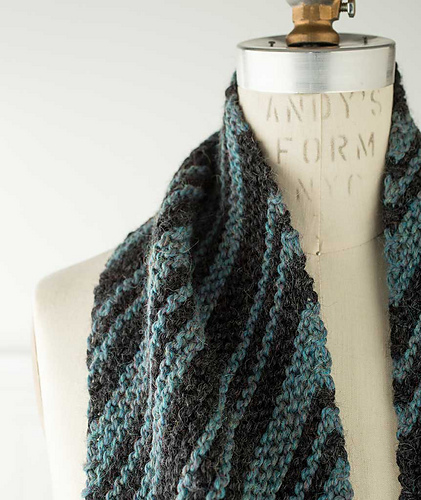 Ravelry: Diagonal Striped Garter Stitch Loop pattern by Churchmouse ...